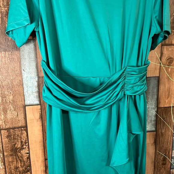 The Paragon | Dresses | The Paragon Teal Ruffle Side Empire Waist Dress ...